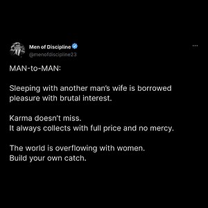 Steal from another man’s bucket, and you’ll drown in debt you can’t escape #menofdiscipline #motivational #selfimprovement #relationship #love | Men of Discipline