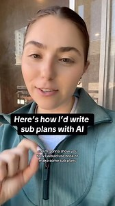 Writing sub plans can take soooo much time- but not if you let AI help you write them! It will legitimately save you HOURS. We always say… AI will get you 80% of the way there. Then you can add your finishing touches… and boom! Sub plans… done. ✅ ⁣ ⁣ Comment below and we will send this free tool your way!⁣ ⁣ #teachersofinstagram #subplans #middleschoolteacher #highschoolteachers | Brisk Teaching | Facebook