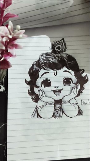 krishna ji sketches 😍।। #viral #trending #shorts #video