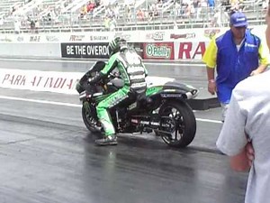 Wild ride on 8 second ZX14 turbo motorcycle, crazy launch by Rickey Gadson