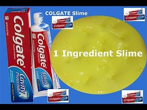 Colgate toothpaste 1 Ingredient Slime, Only Toothpaste , Easy Slime Recipe, No Glue, No Borax