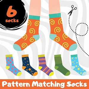 Pattern Matching Socks | Matching Game | Memory Games | Cut and Paste Activities | Scissor Skills | Homeschool | Kids Worksheet - Etsy UK