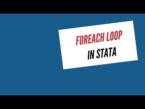 Foreach loop in Stata: A detailed explanation | Stata Tutorial