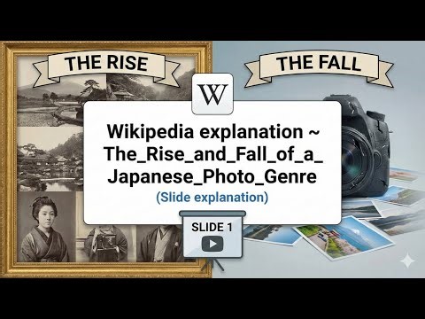 Wikipedia explanation ~ The Rise and Fall of a Japanese Photo Genre(Slide explanation)