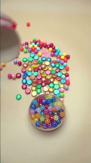 Colored Marbles,💜💛💚 Beads Oddly Satisfying #dominomarble