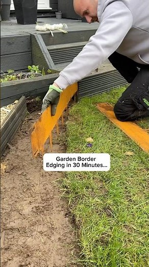 Install easy border edging…#gardening #garden #gardeningtips