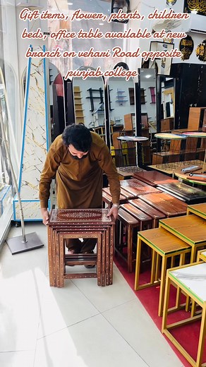 Set Of Table All Pakistan Dilivery ,WA= 0332-2322282, this is our contact number for order confirmation.Our Outlet is (Branch 1 - Near Chase up Bosan road Gulgasht Multan Branch 2 - opposite Punjab college Vehari road multan.). When You receive product byhand , so visit our outlet.#wooden #woodentoys #woodlinefurniture #latest #latestdesigns #newcollection #mrbeast #pubg #ronaldo #mirrorshelf #wooden #chairs #s #woodlinefurniture #woodentoys #unique #bookshelf #hahaha #TheBatman #latestdesigns #