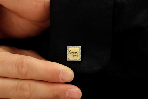 Personalized Sterling Silver Cufflinks, Initial Letter, Handwriting Engraved - Etsy