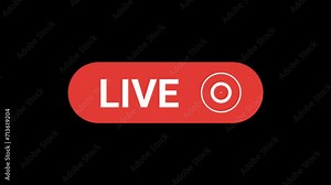 Live Broadcast signal Animation with transparent background