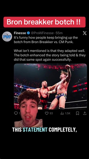 Bron Breakker's Botch on Monday Night Raw