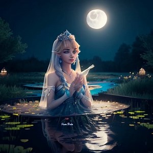 14K views · 2.2K reactions | Stunning ethereal princess bathing in a mystical moonlit pond Disney style. | Pam's Gifs and Videos | Facebook
