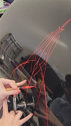 Pinstriping from last year always a blast freehanding designs #pinstriping #handpainted | HotRod Jen's art page