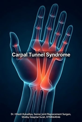 Dr. Hitesh Kukadiya II Joint Replacement And Trauma Surgeon on Instagram: "💻 That nighttime numbness in your fingers isn't just fatigue—it's your median nerve screaming for help under the pressure of a narrowed carpal tunnel. Many dismiss it as "phone hand," but untreated, it can lead to permanent muscle wasting and loss of grip strength. As a Senior Joint Replacement Surgeon at Shalby Hospital, Surat, I see the solution as a two-stage journey. First, confirm the diagnosis with a Nerve Conducti