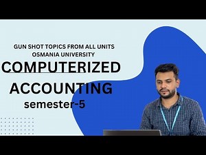 Computerized Accounting ||Most important questions from all units for examination 2024 || SEMESTER-5
