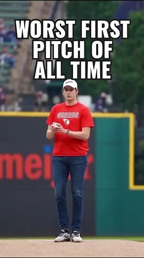 Worst first pitch of all time (if he didn't do it on purpose) #baseball #pitching #pitchingninja
