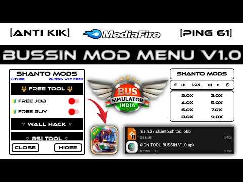 Share || BUSSIN MOD MENU v1.0 ( new ) || Bus Simulator India v1.0