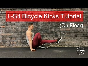 How To Do L-Sit Bicycle Kicks On The Floor - Dynamic L-Sit Variations Tutorial