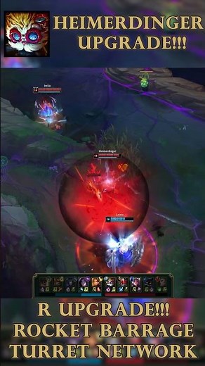 Heimerdinger — UPGRADE!!! (Turret Barrage) | League of Legends #LoL #Heimerdinger #MidLane #Shorts