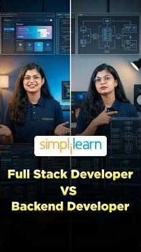 Full stack vs backend backend | What's the difference? #short #simplilearn