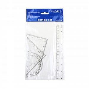 [Hot Item] Good Quality School 20cm Plastic 4PCS Geometry Ruler Set