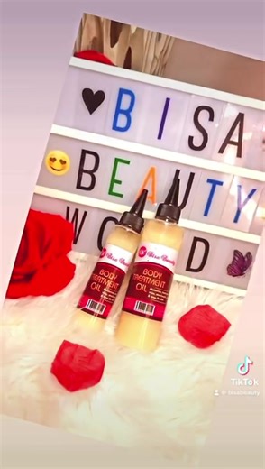 Body treatment oil is an amazing lightening moisturizing oil. Helps to repair , clears redness, sunburn, spots , dark knuckles , clears stretch marks ,glows and absorbs into the skin . Apply on damp skin after bathing. #fyp #fyptiktok #fypシ #viral #highheels #highlights #everyone | Bisa Beauty World