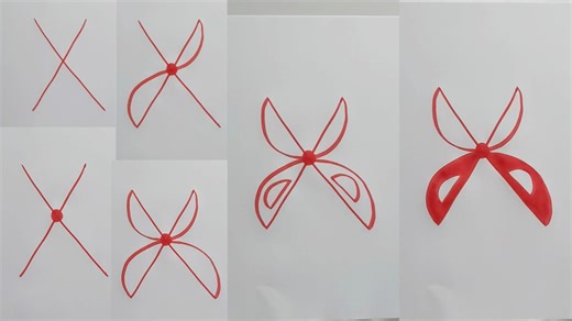 64K views · 416 reactions | How to draw a scissors from letter X for kids | Easy scissors drawing | Priyanka creative guru | Facebook