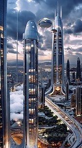 Welcome to a sci-fi future: Planet Neosynthesis, Part 1. Check out the other parts on my page and follow me to explore the sci-fi future together! #neosynthesis #worldbuilding #scifiart #scificity #scifiworld #futuristic #scificars #scifi #sciencefiction #futuretech #futuristicart #ufo | ai.scifi.future