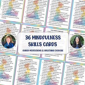 36 Mindfulness Cards Guided Meditation Scripts Gift for Her Breathing Exercises Emotional Regulation Anxiety Printable Digital Download PDF - Etsy