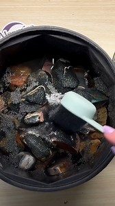 That was A LOT of grit 😳 #rocktumbling #rocktumbler #rocks #geology #crystals #moonriserocks #hobby #rocktumblingreveal #rocktumblingforbeginners #crystallovers #gemstones | Moonrise Rocks