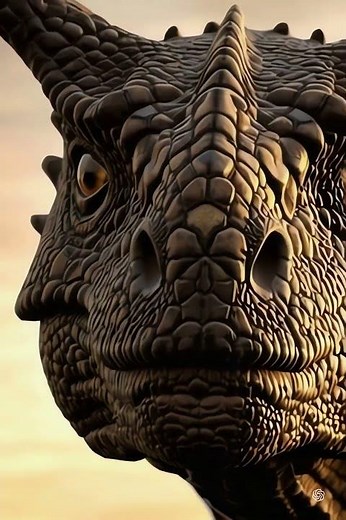 A Close‑Up of a Carnotaurus Face in Harsh Detail｜#Carnotaurus