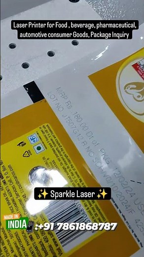 Laser Printing Machine for Packaging Line and Consumer Goods #batchcodingmachine #batchcoding