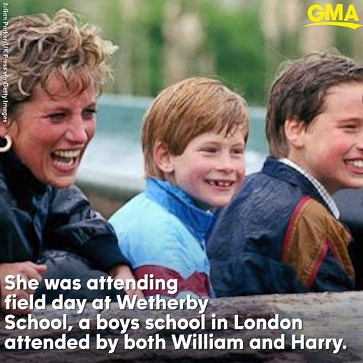4.7M views · 10K reactions | This old video of Princess Diana competing in a race at William and Harry's school is the best  https://gma.abc/3dwUGy7 | Good Morning America | Facebook