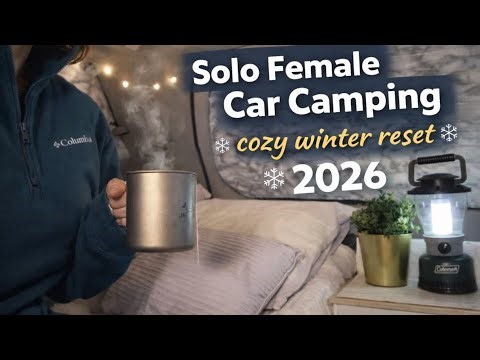 Solo Female Car Camping : Starting 2026 with a cozy winter camping | My no build van reset for 2026