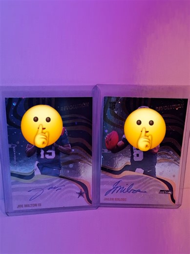 Some of Todays pack luck; 2x Signatures - Joe Milton III & Jalen Milroe RC #sportscards #collectibles #cards #Nfl #seahawks