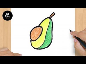 #639 How to Draw an Avocado - Easy Drawing Tutorial