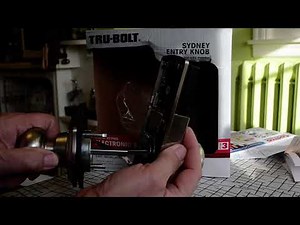 Tru Bolt Sydney entry knob install problems, interior knob freezes, push button