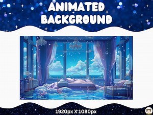 Vtuber Animated Background Twitch Lofi Stream Overlay Vtuber Seamless Looped Background for Streaming Vtuber Bedroom - Etsy Canada