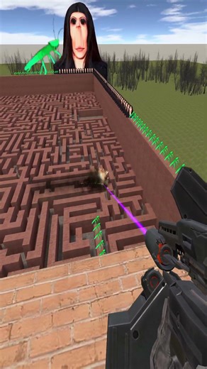 Erasing Ungalia And Cockroach Super in Big Maze Gmod Nextbot #shorts