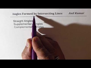Angles Formed by Intersecting Lines with Examples
