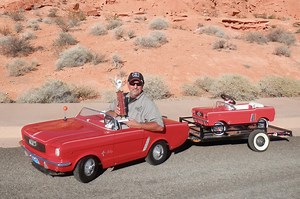 Teeny Mustang Towed by Tiny Mustang
