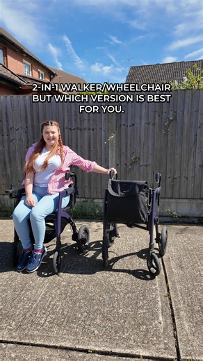 You know I think the Rollz Motion by @rollzint is the ultimate 2-in-1 Walker/Wheelchair but which version is best for you? The Original Rollz Motion vs the Rollz Motion Electric! The Original wins on weight as in total it weighs 15kg vs the electric weighing 26kgs! As a wheelchair, the original is easy for someone to push, even on uneven ground, and turns really nicely. The solid wheels mean it’s not the smoothest ride, but you can go surprisingly fast depending on who’s pushing. The electric co