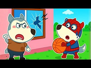 Uh Oh! Lycan Breaks the Window & Learns a Lesson 🏀💥 Funny Kids Story