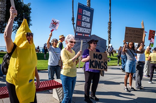 Thousands rally against Trump in Long Beach as part of nationwide No Kings movement
