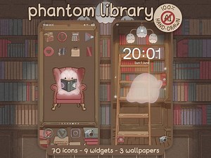 Phantom Library: Dark Academia Wallpapers, Icons and Widgets for Ios, Android, iPad & Tablets - Etsy