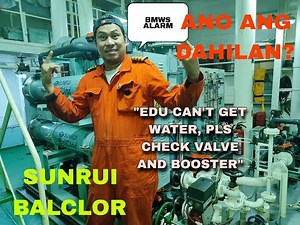 EDU CANNOT GET WATER, PLS CHECK VALVE AND BOOSTER #BWTS #SUNRUI #makinista #marineengineer