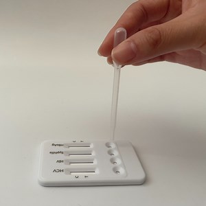 [Hot Item] Hbsag, HCV, HIV & Syphilis Rapid Test Combo Bood One Step Device Kit