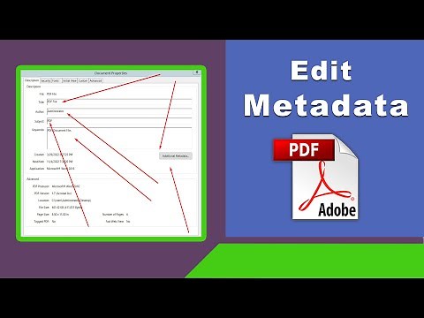 How to edit metadata in pdf file using Adobe Acrobat Pro DC