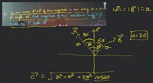 If two vector A & B of same magnitudexareaching at a pointa... | Filo