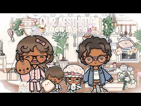 Our aesthetic *toca boca* morning routine 🛁🎀🍡 || *with voice* || #tocaboca #tocalifeworld