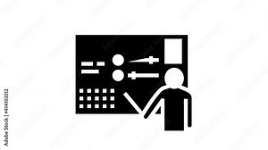 About Me Presentation Icon Animation Positive And Negative Human Traits About Me, Business Career And Diploma, Iq And Knowledge